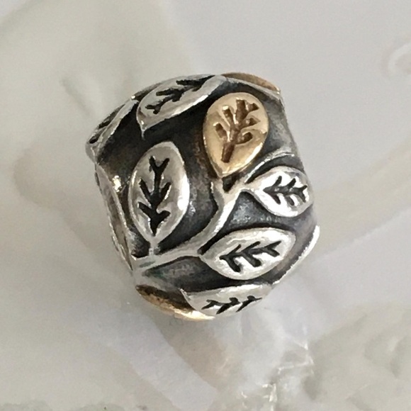 Pandora | Jewelry | Authentic Retired Pandora Two Tone Leaves Tree Of ...